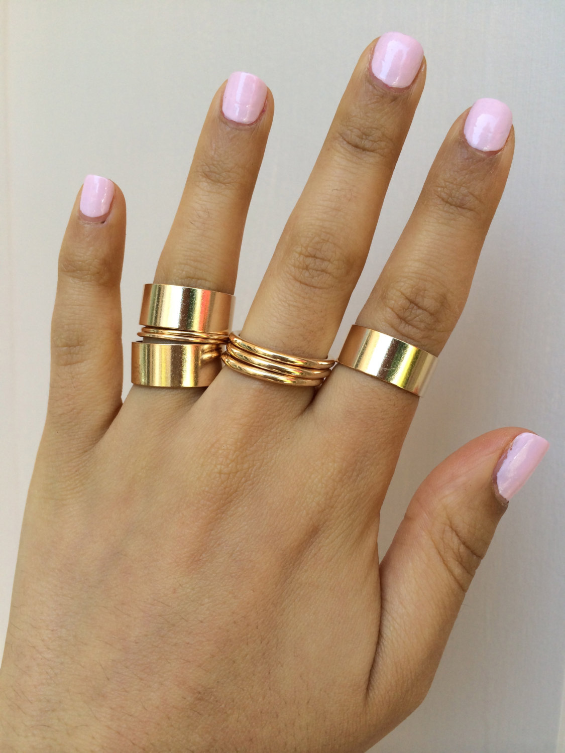 Rouelle Naz Cuff & Knuckle Rings: Set Of 9 Dainty, Beautiful Gold Cuff ...